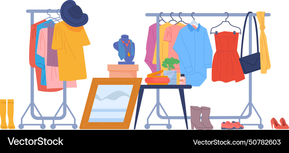 Used clothes for charity second hand things Vector Image