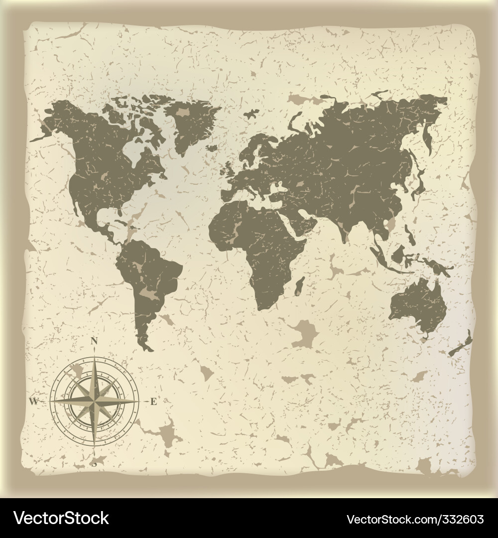 Vintage Old Map Royalty Free Vector Image - VectorStock