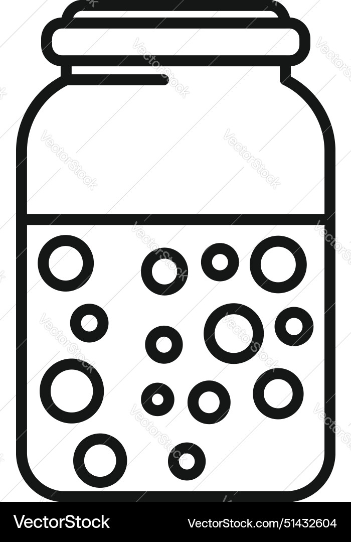 Black and white of a jar Royalty Free Vector Image
