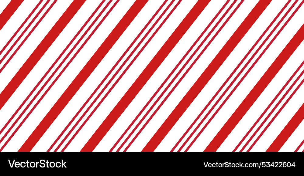 Candy cane stripe pattern holiday background Vector Image