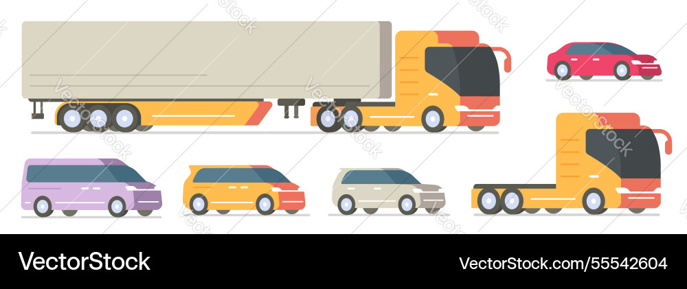 Großer Lastwagen LKW Transport Lizenzfreies Vektorbild