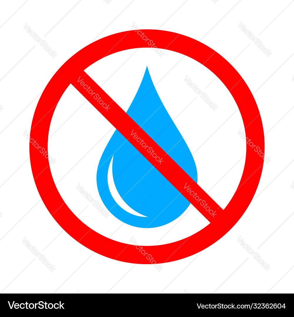 No drop Royalty Free Vector Image - VectorStock