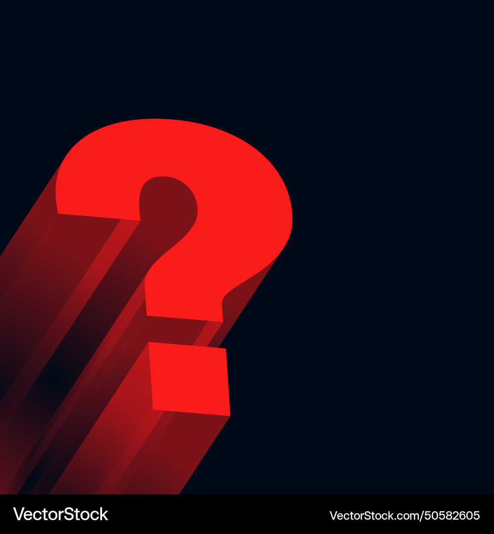 3d style question mark background solve puzzle Vector Image