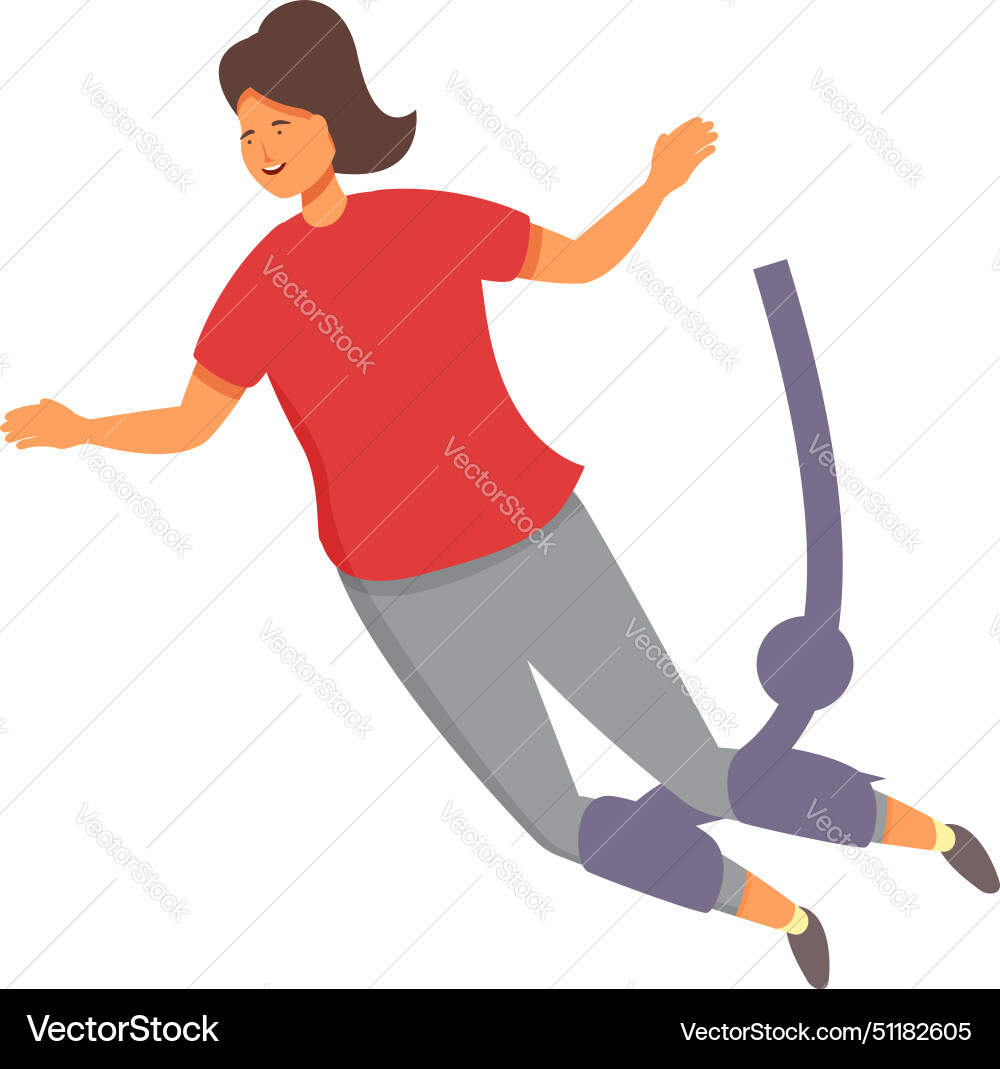 Adrenaline jump fall icon cartoon courage Vector Image