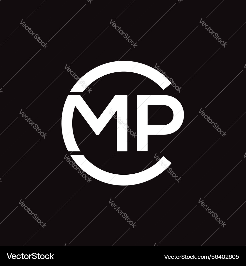 Cmp letter monogram initial logo design template Vector Image