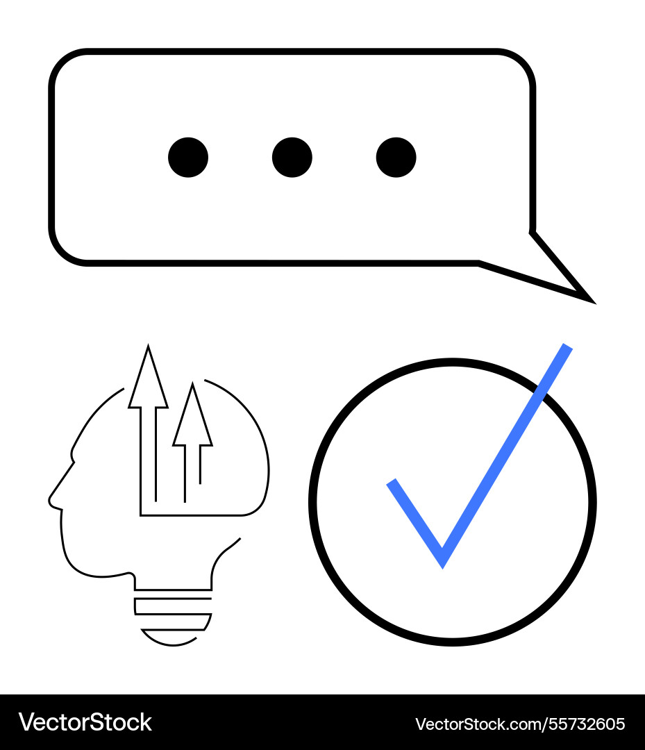 Communication innovation and success concept Vector Image