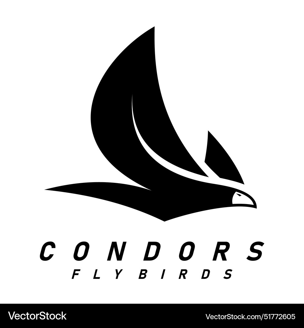 Condor bird logo design Royalty Free Vector Image