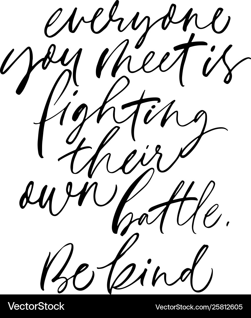 Kindness quote ink lettering Royalty Free Vector Image