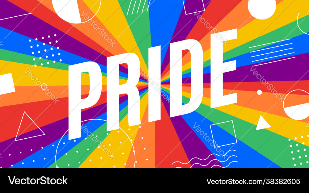 LGBT Pride Rainbow Flag Poster Royalty Free Vector Image