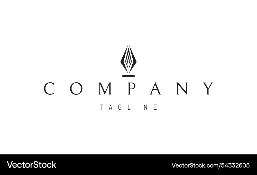 Logo with an abstract image of a spearhead Vector Image