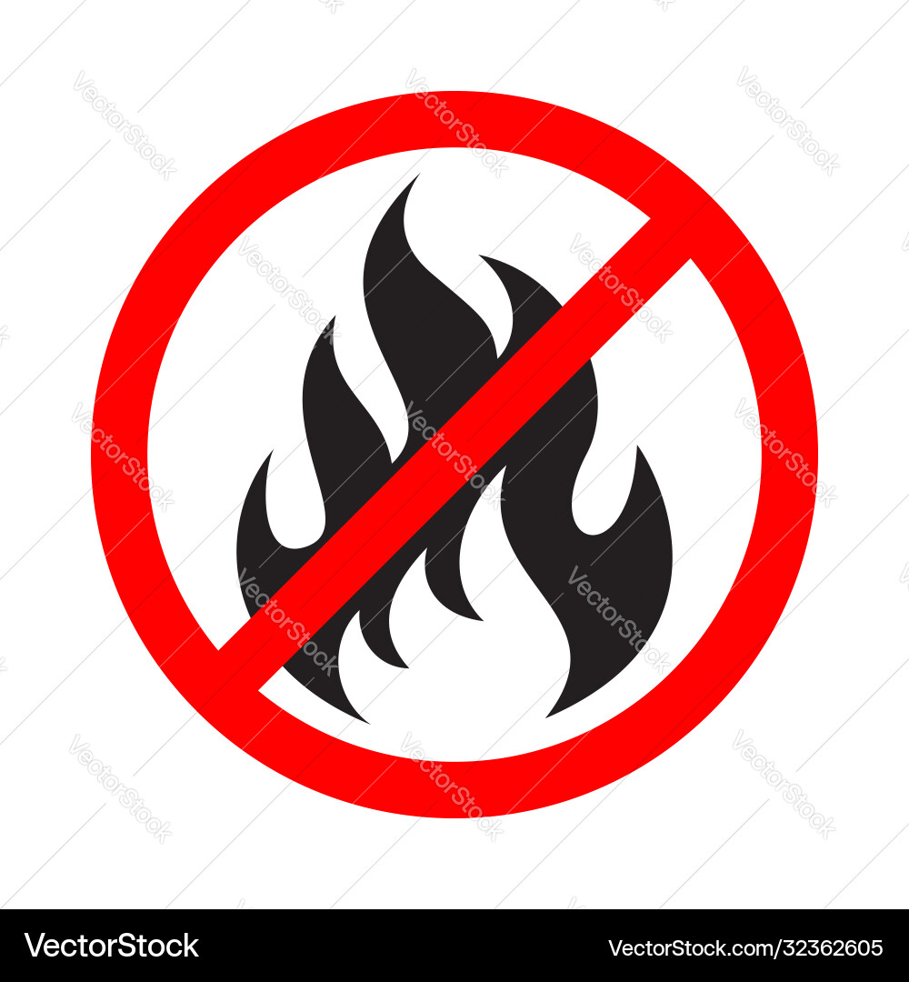 No fire Royalty Free Vector Image - VectorStock