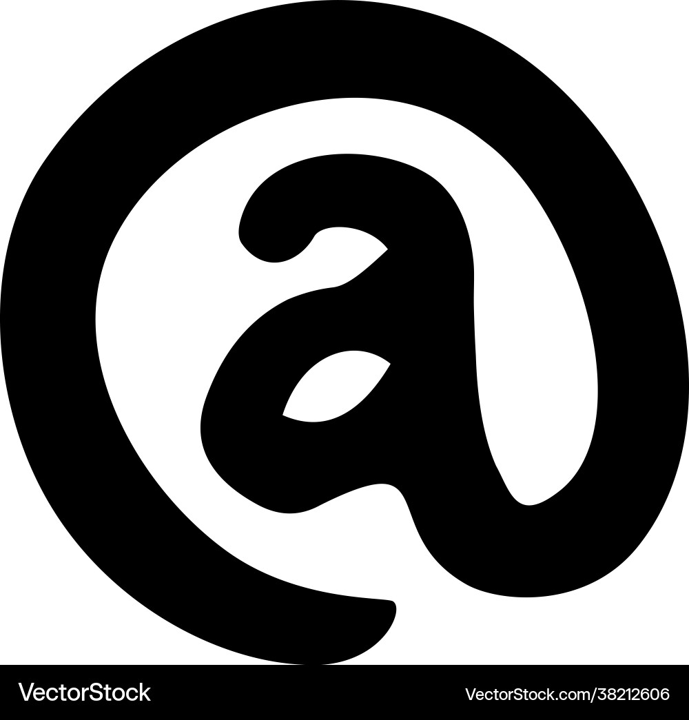 At sign Royalty Free Vector Image - VectorStock