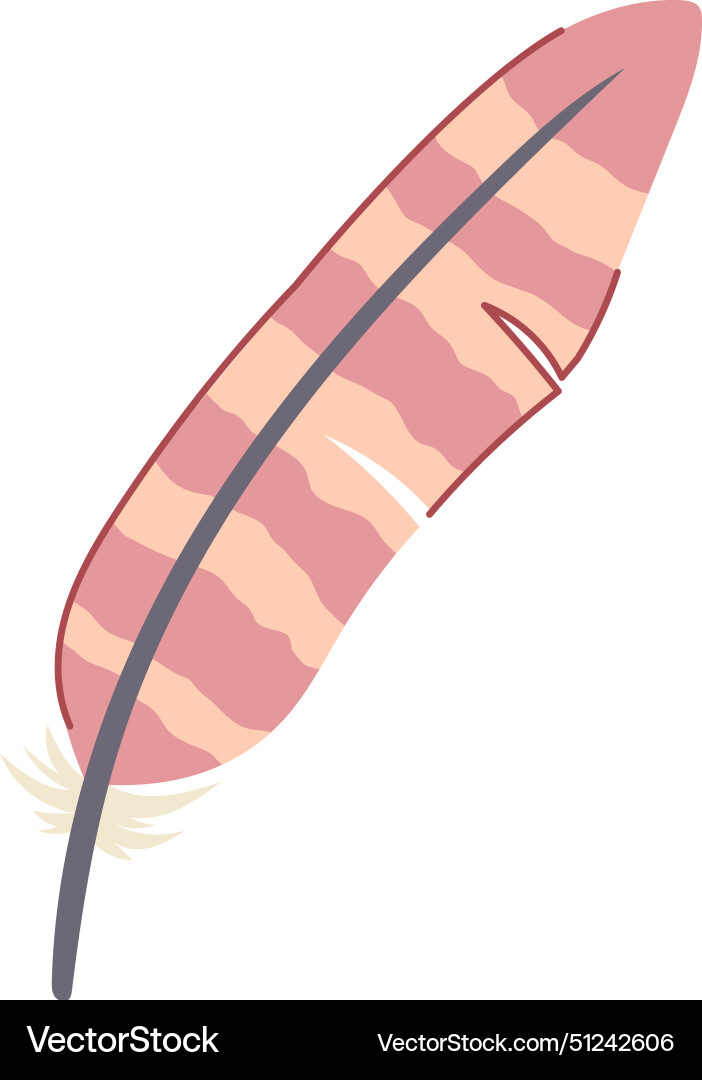 Flying feather exotic bird cartoon Royalty Free Vector Image