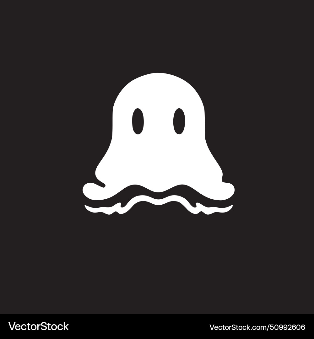Ghost - minimalist and simple silhouette Vector Image