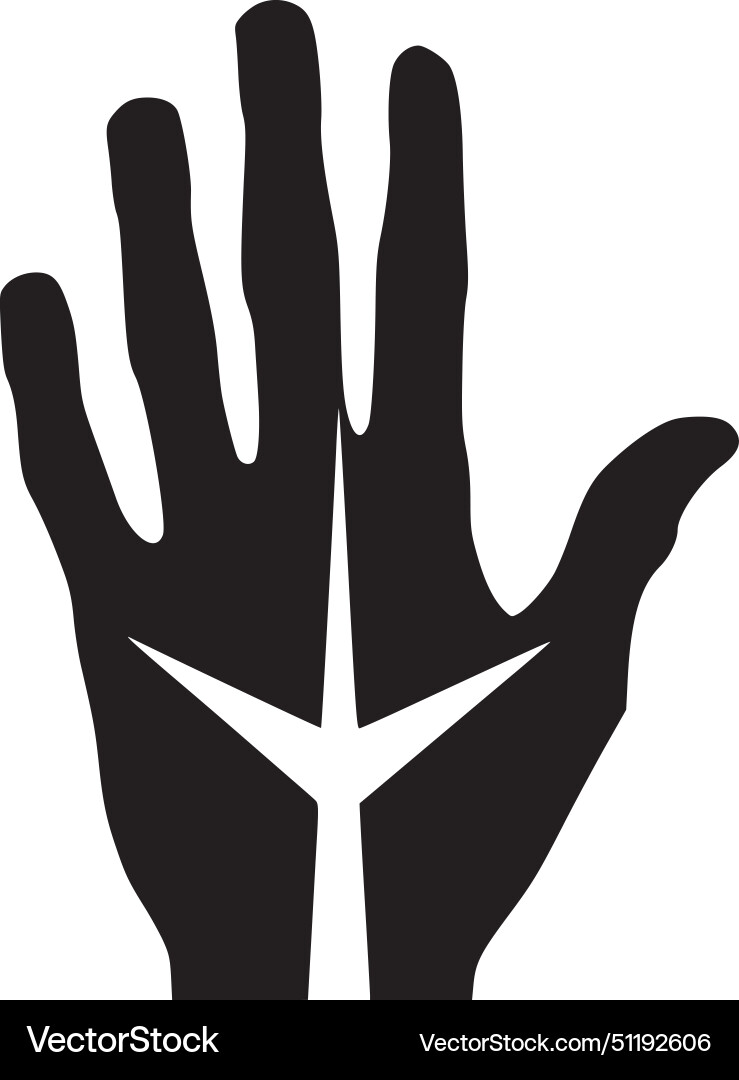 Hand - black and white isolated icon Royalty Free Vector
