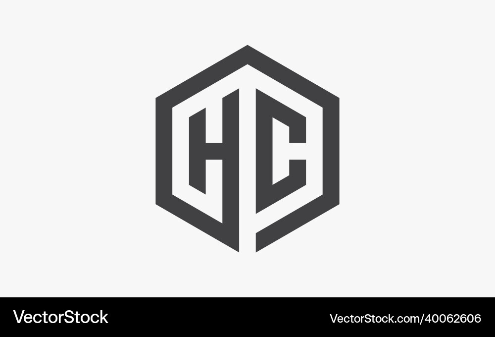HC Hexagon Logo - Modern Monogram Royalty Free Vector Image