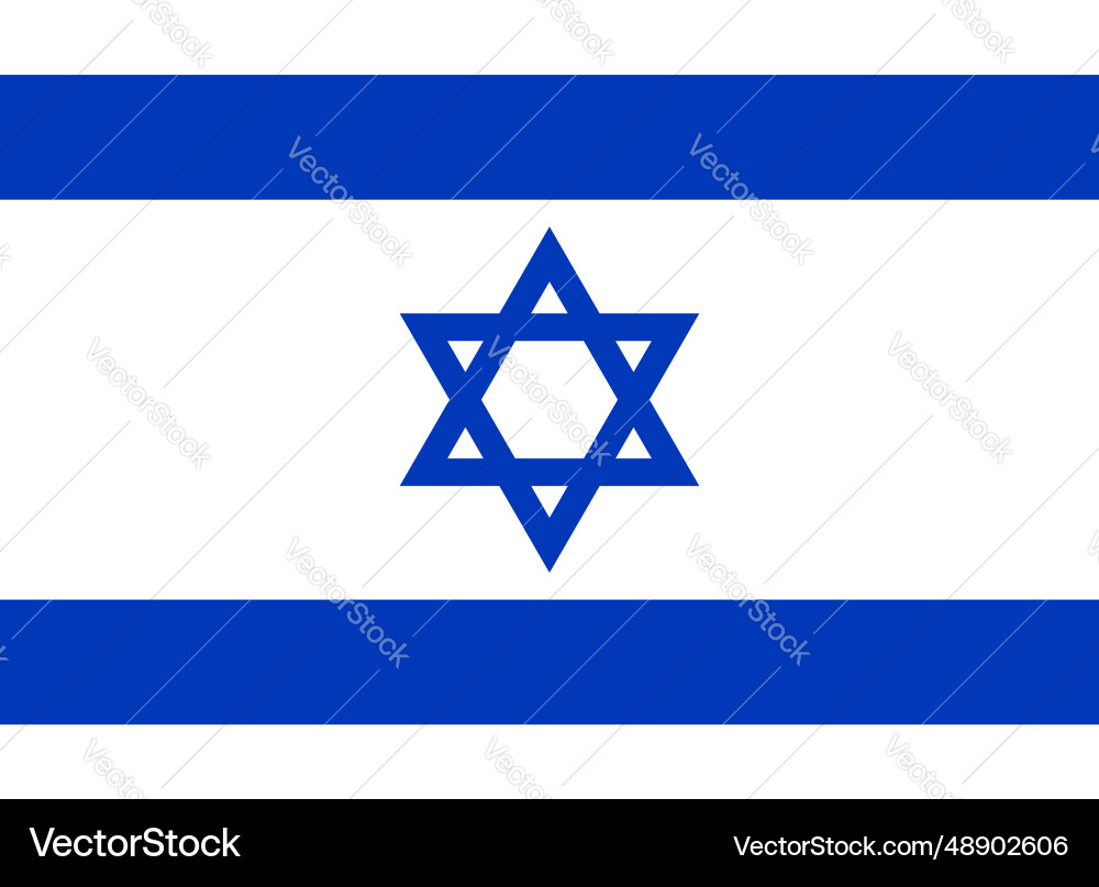 Israel flag Royalty Free Vector Image - VectorStock