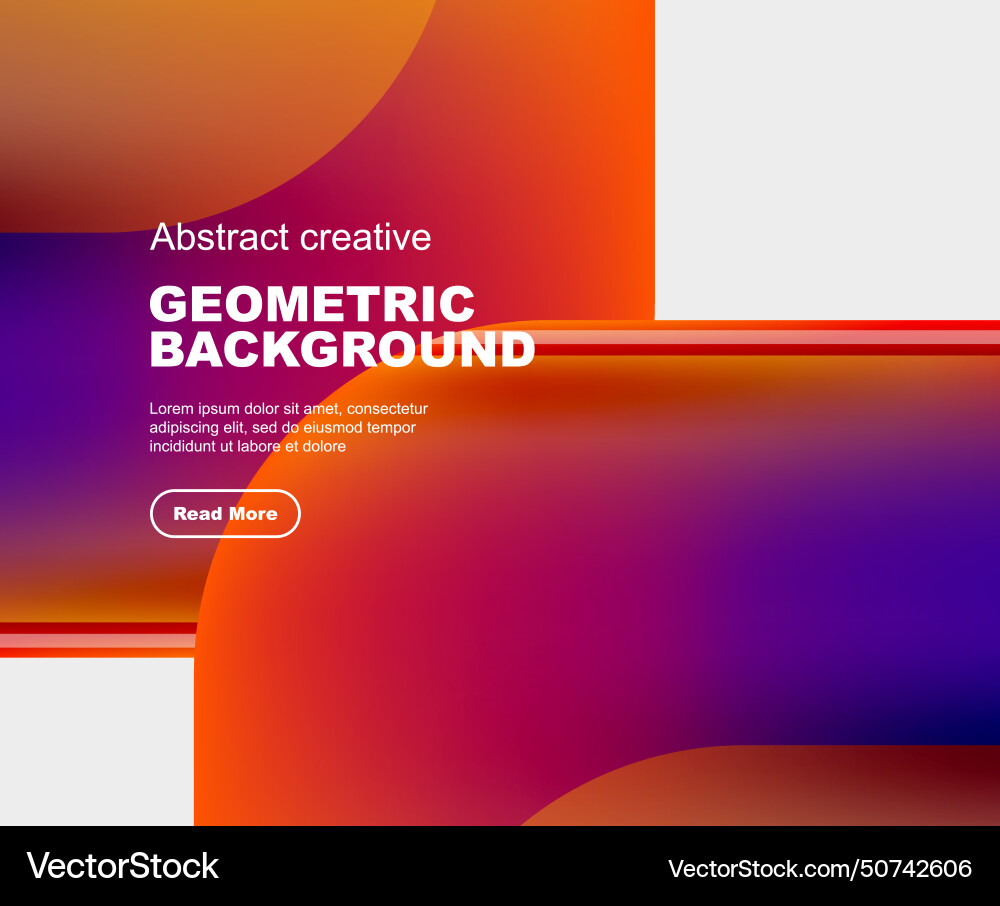 Round square geometric abstract background Vector Image