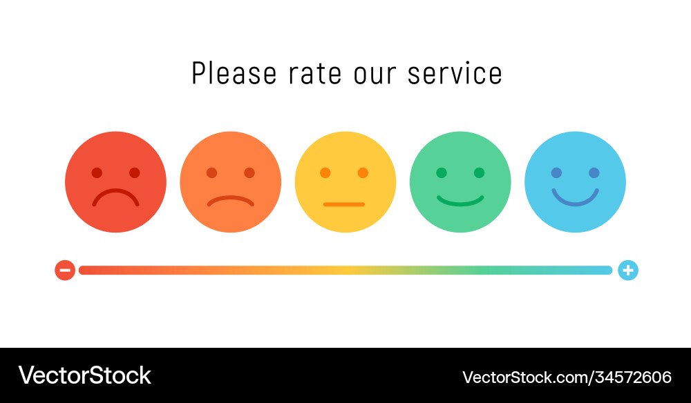 Smile Rate Scale Emoji Icon Royalty Free Vector Image