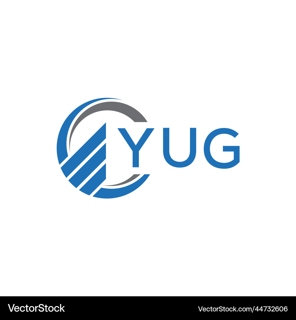 Yug flat accounting logo design on white Vector Image