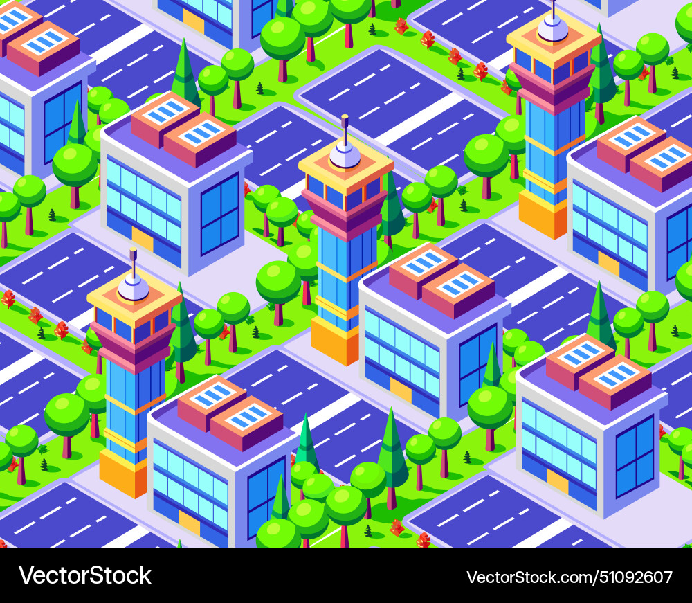 A buildings isometric game asset art style 3d Vector Image