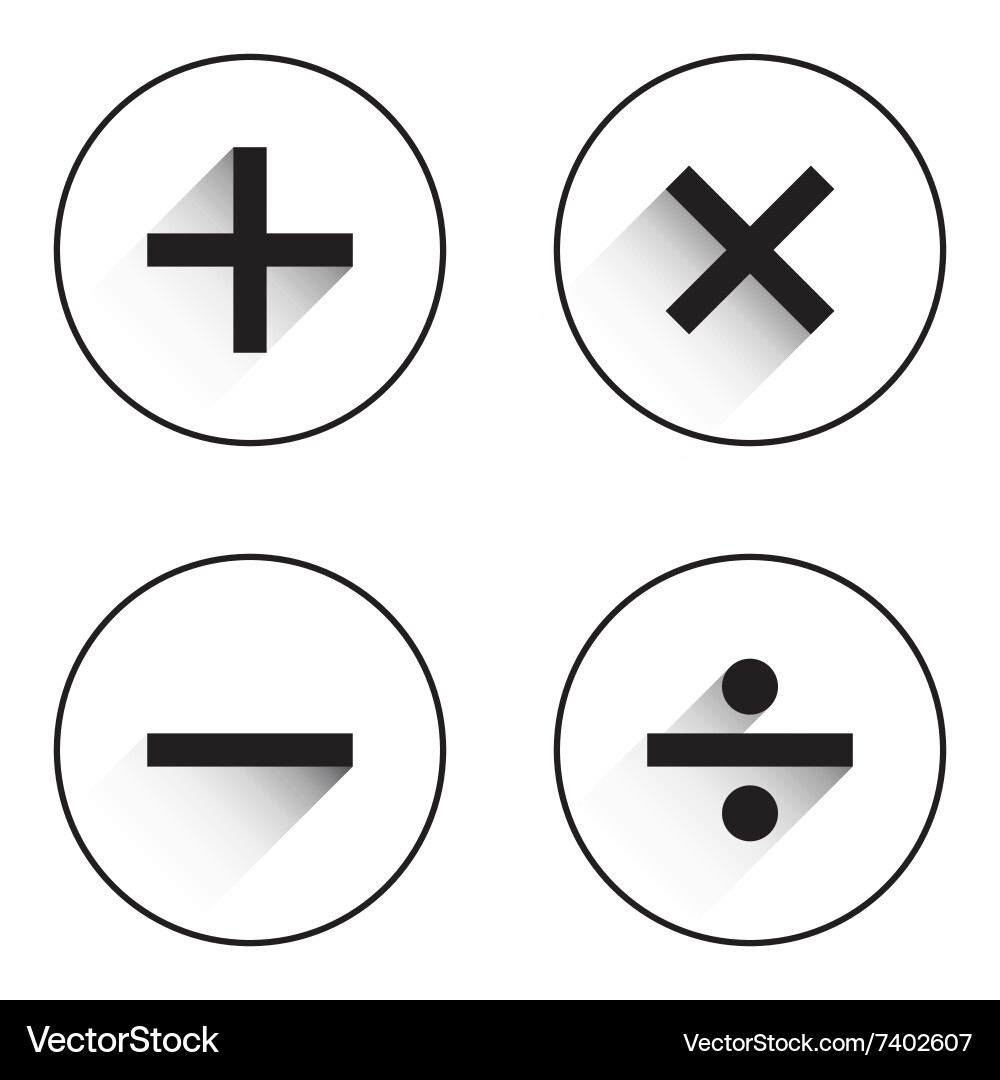 Basic Math Symbols Basic Mathematical Icon, Basic Mathematical Symbol.