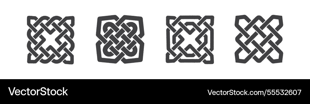 Celtic knotwork designs Royalty Free Vector Image