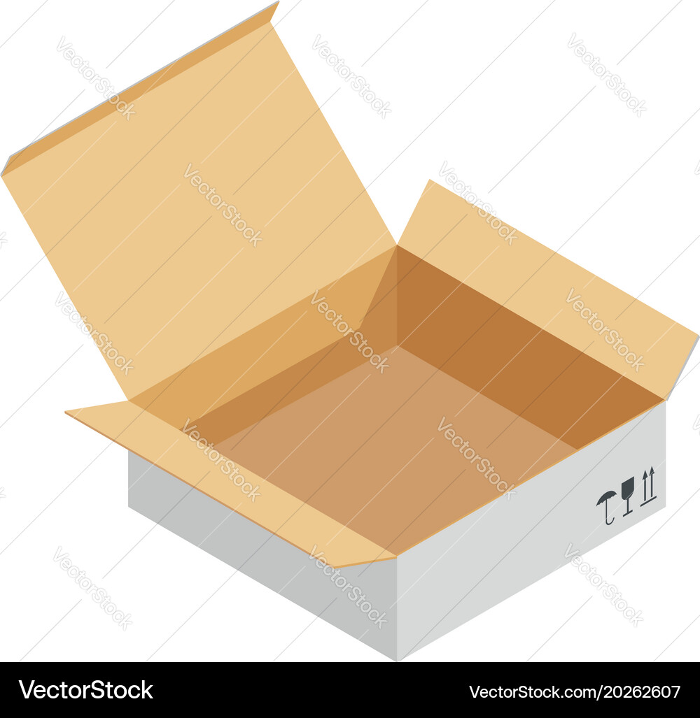 Container icon isometric style Royalty Free Vector Image