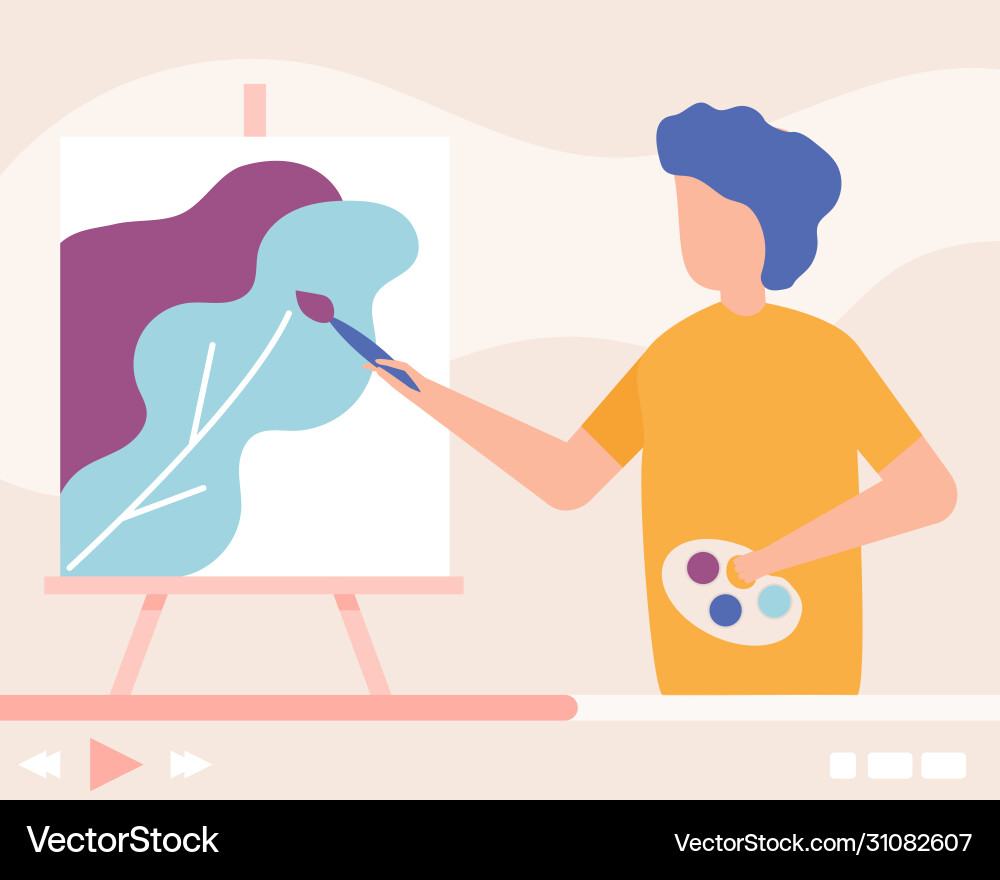 Digital video tutorial about drawing Royalty Free Vector