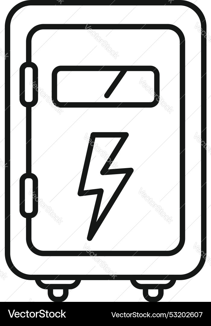 Electric fuse box icon for power control system Vector Image