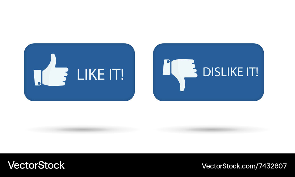 Like it and dislike symbol button isolated Vector Image