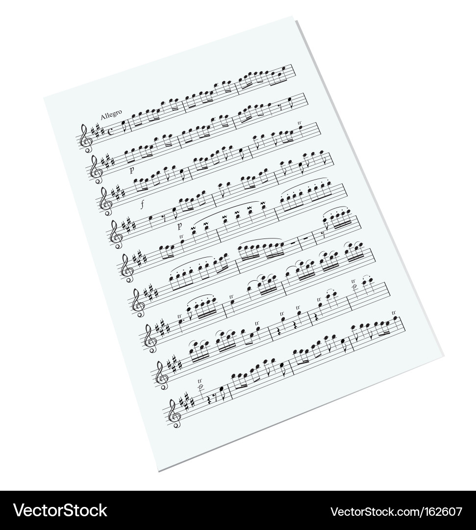 Music sheet Royalty Free Vector Image - VectorStock
