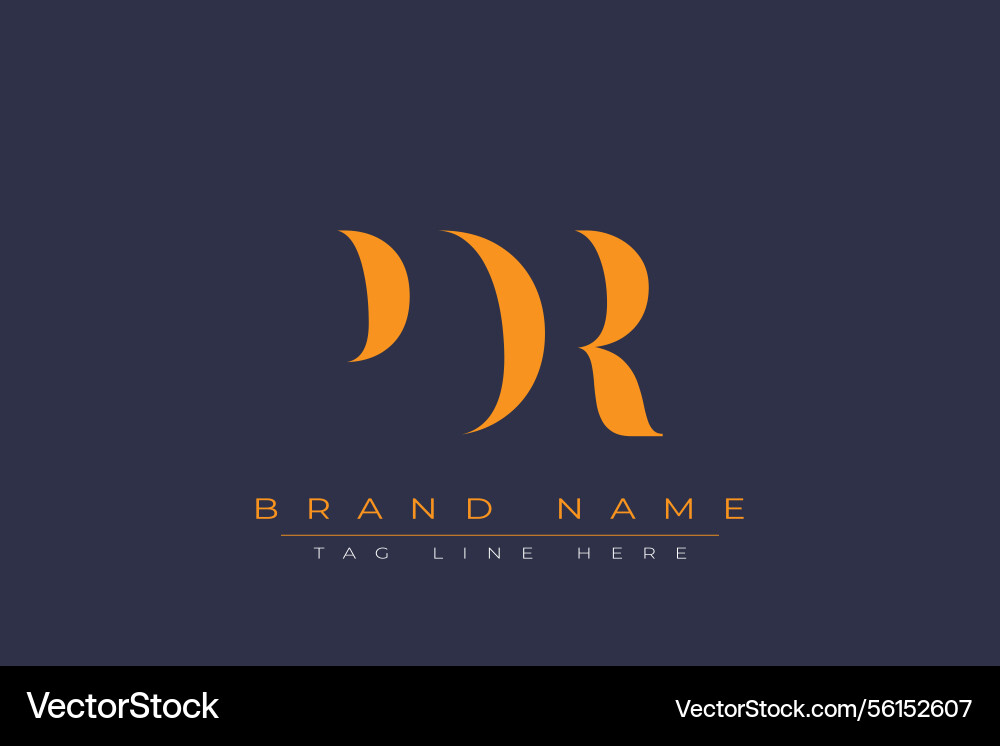 Pdr abstract letter logo design Royalty Free Vector Image