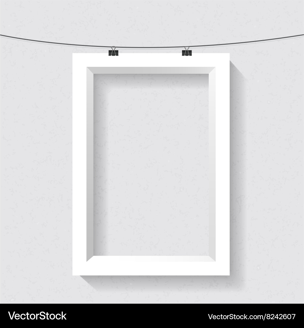 Portrait frame mockup realistic Royalty Free Vector Image