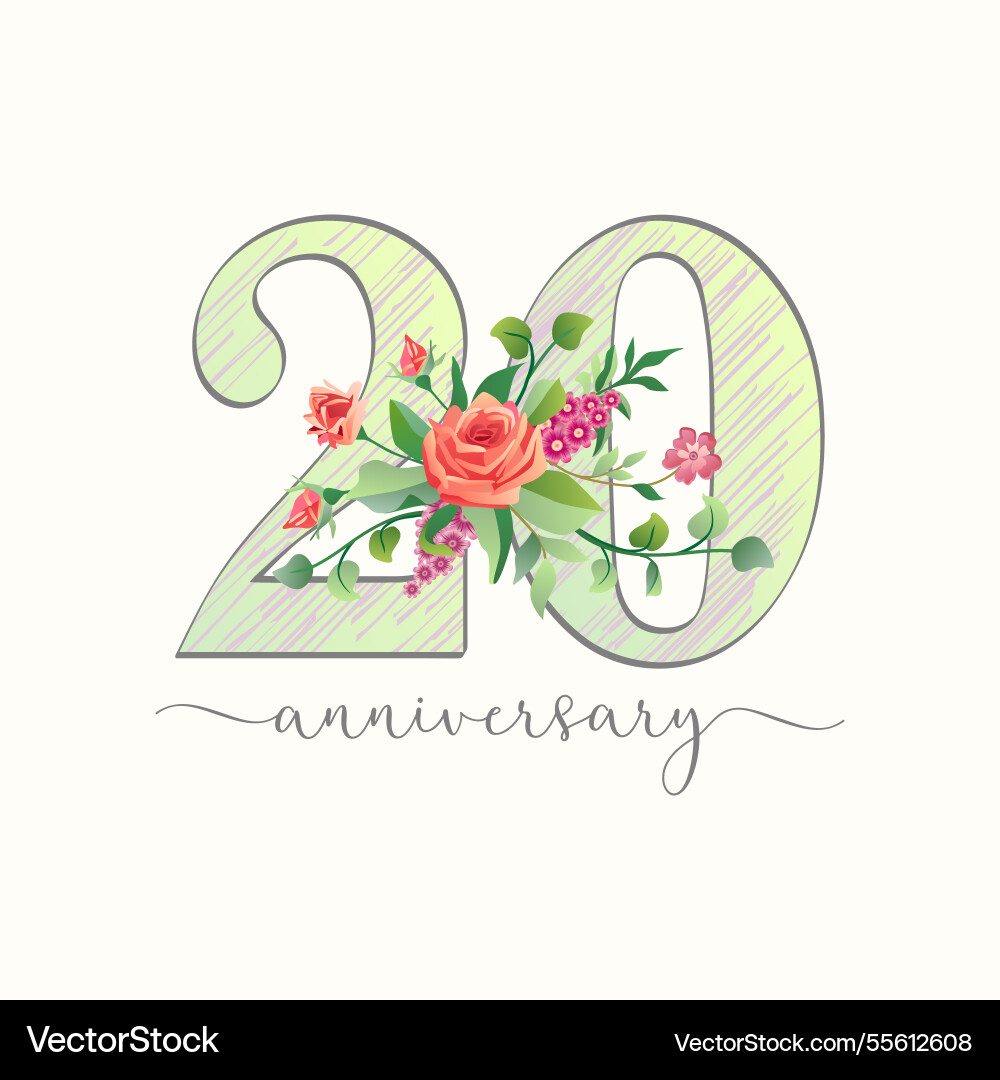 20 roses Royalty Free Vector Image - VectorStock