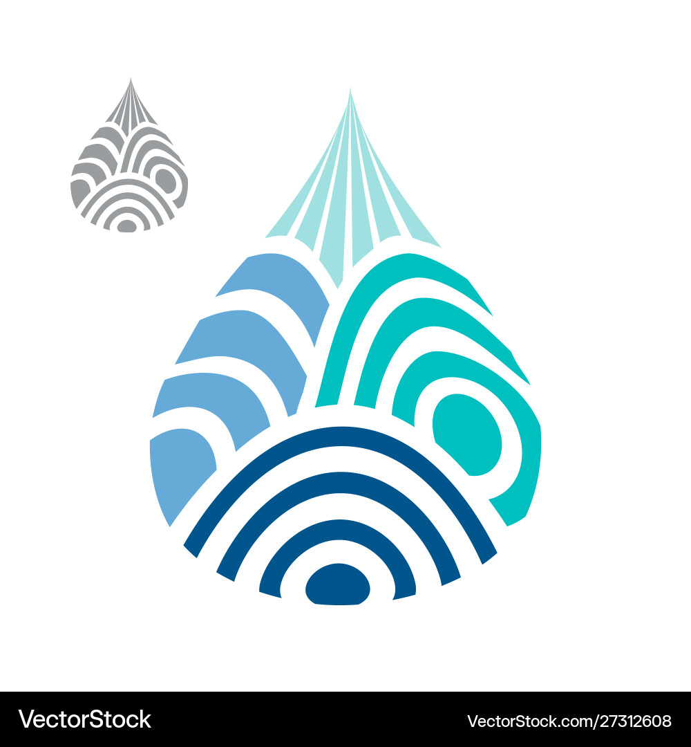 Drop water Royalty Free Vector Image - VectorStock