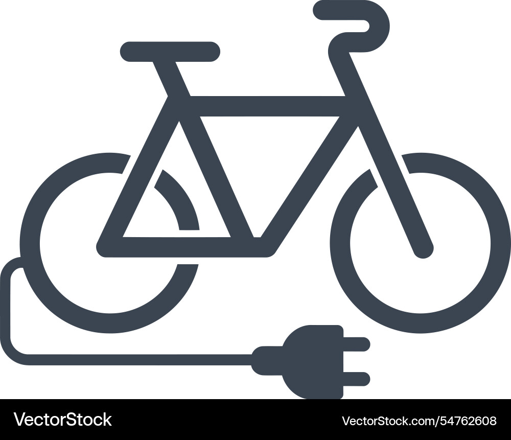 Electric bike plug icon Royalty Free Vector Image