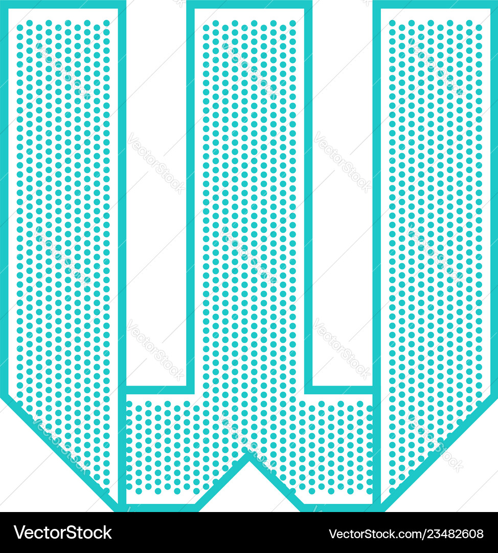 Flat perforate font Royalty Free Vector Image - VectorStock