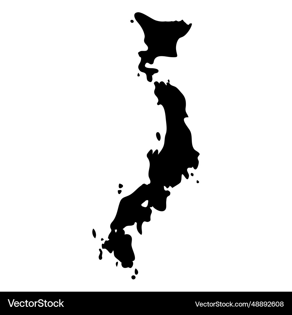 Japan map island Royalty Free Vector Image - VectorStock
