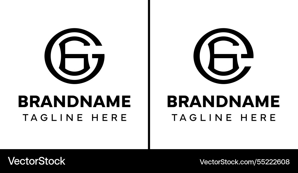 Letters gg and eg monogram logo suitable for any Vector Image