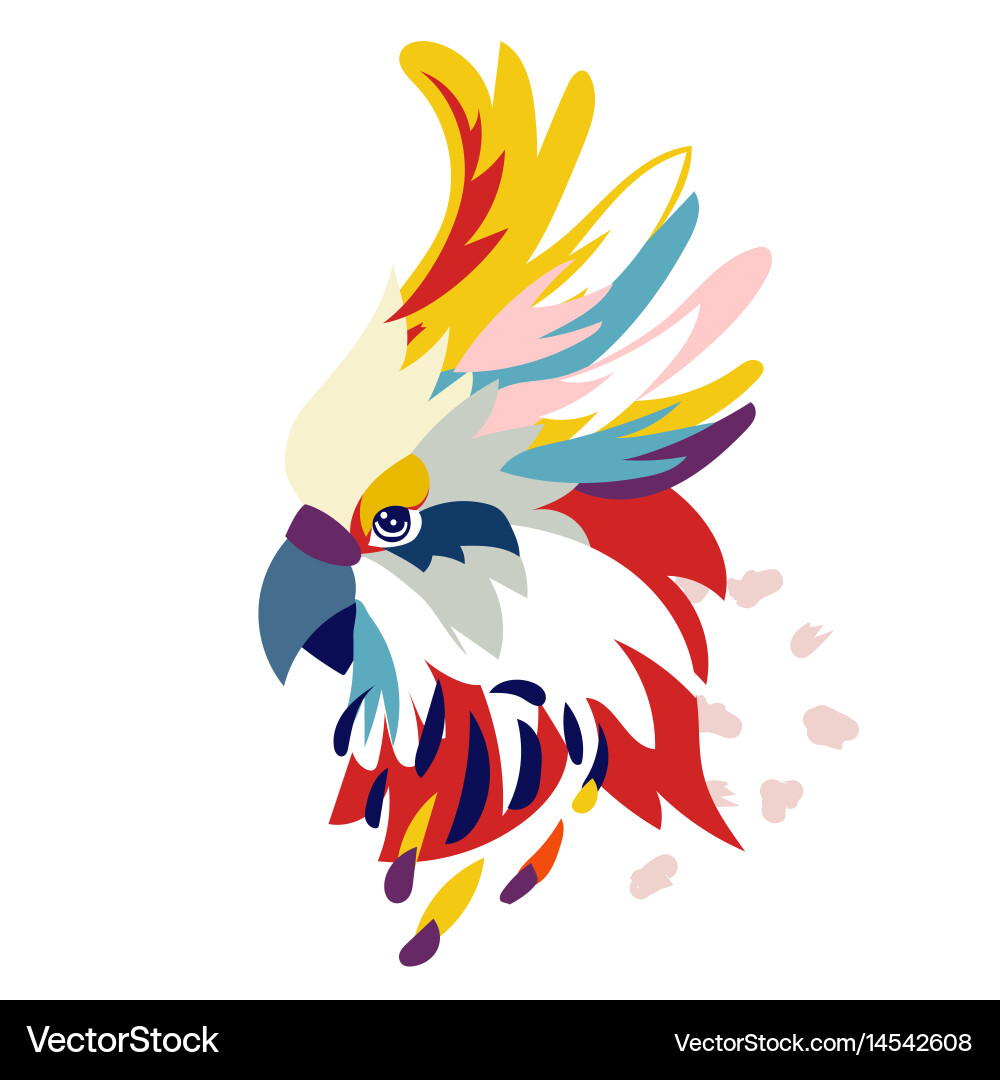 Parrot Paper Collage Royalty Free Vector Image
