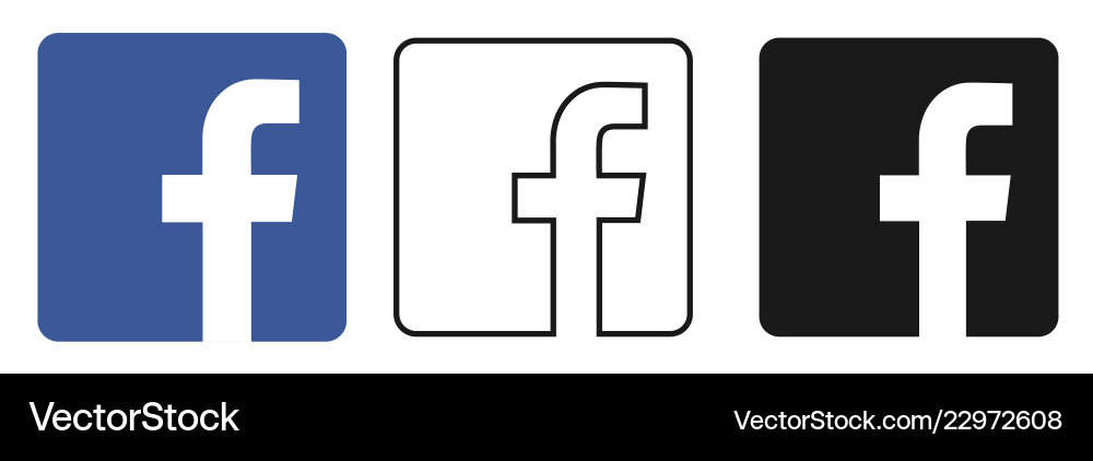Social Media Icons - Facebook Style Royalty Free Vector