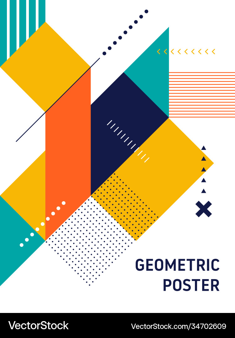 Abstract geometric isometric shape layout design Vector Image