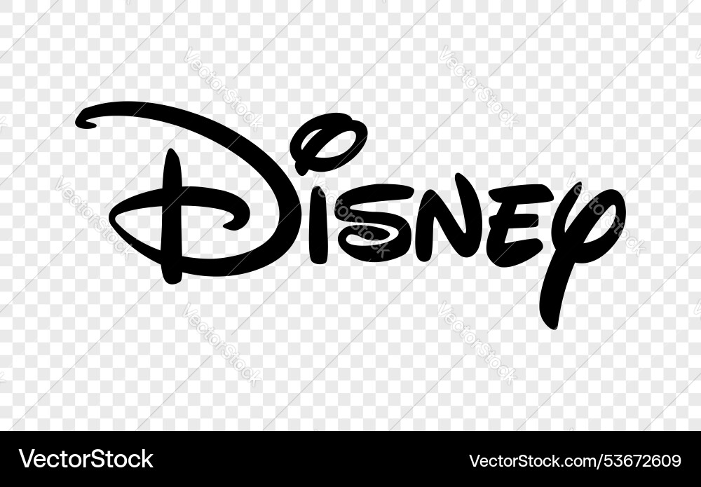 Cartoon brand logo on transparent background Vector Image
