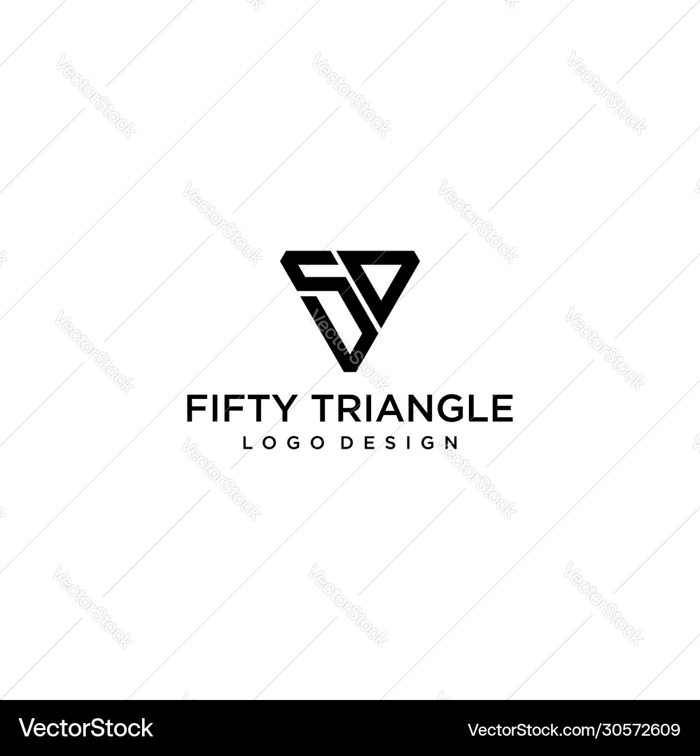 Fifty logo Royalty Free Vector Image - VectorStock
