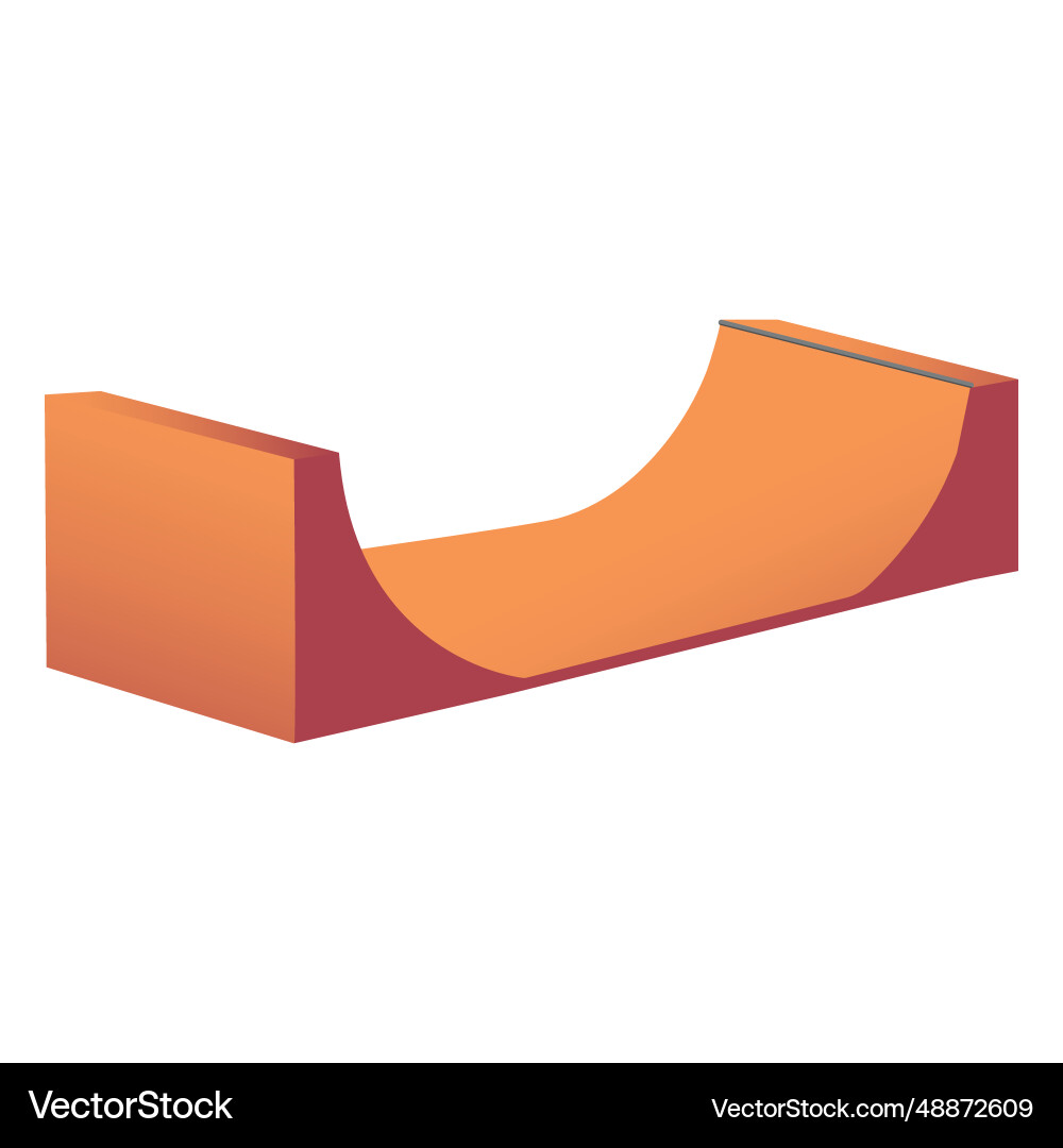 Half pipe skate ramp Royalty Free Vector Image