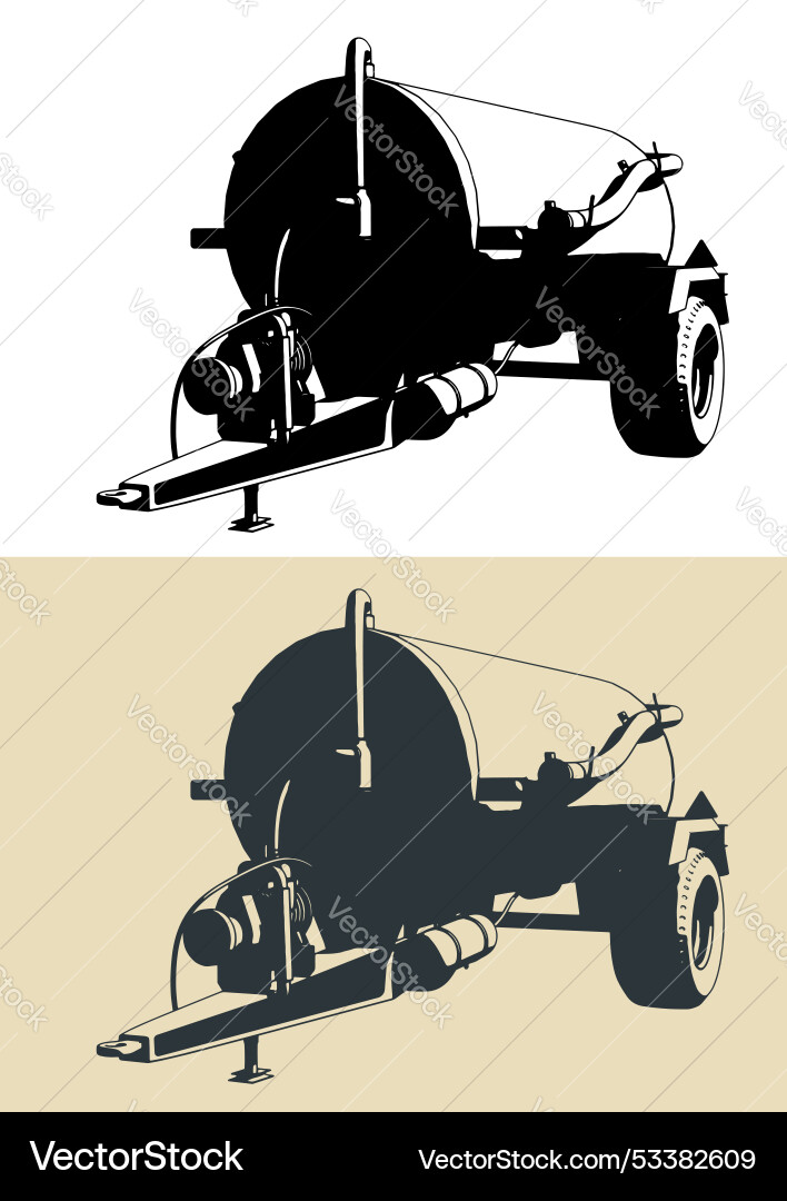 Liquid manure spreader Royalty Free Vector Image