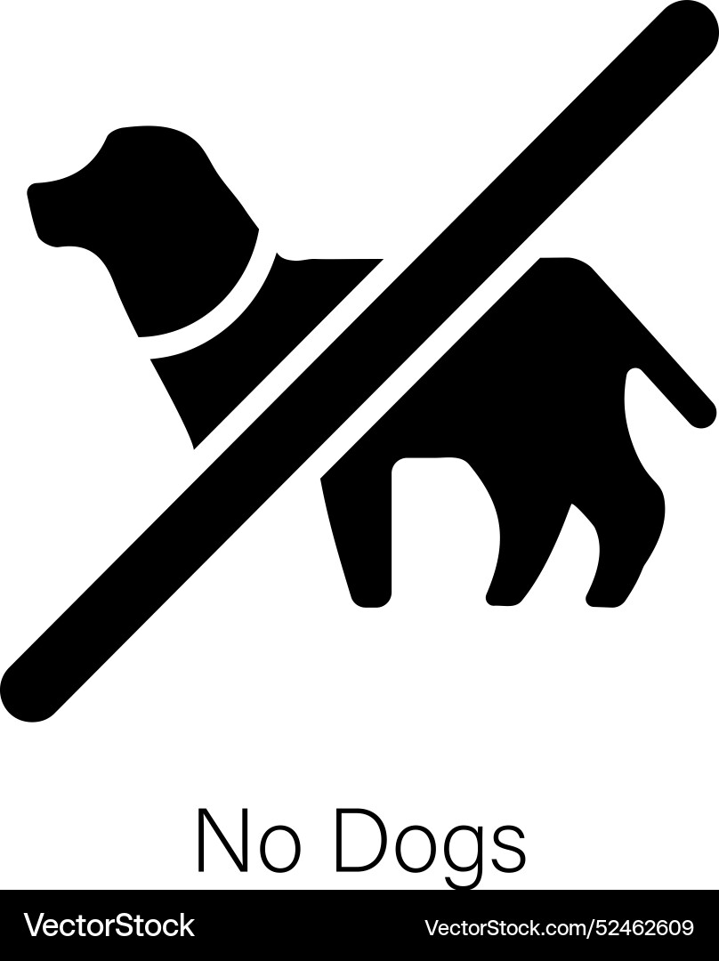 No dogs Royalty Free Vector Image - VectorStock