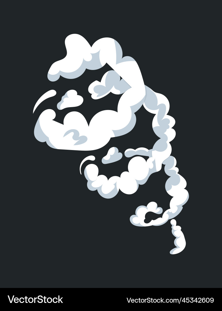 Smoke effect with swirl motion and cloud shapes Vector Image
