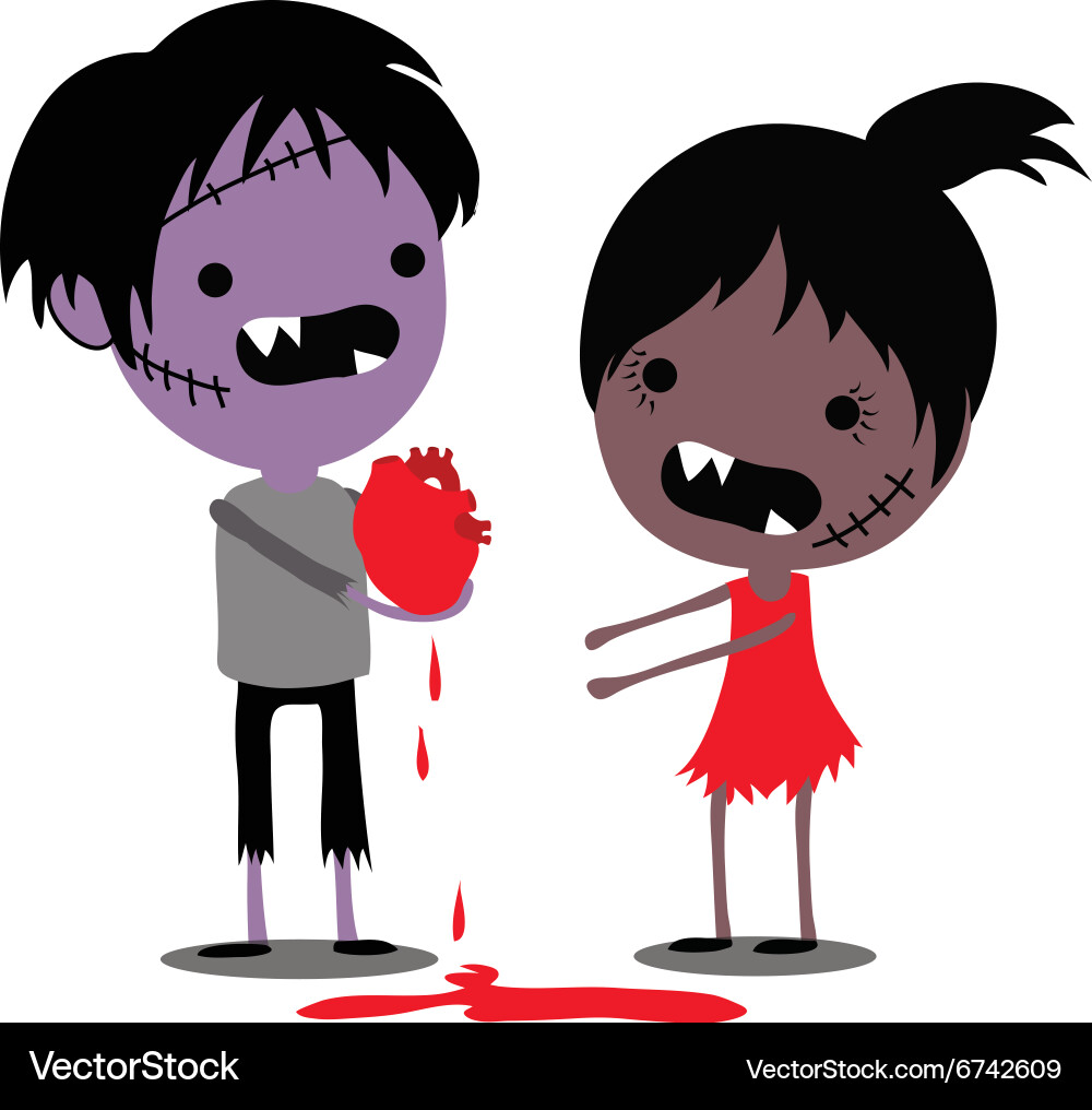 Zombie Couple Cute Vector Images (37)